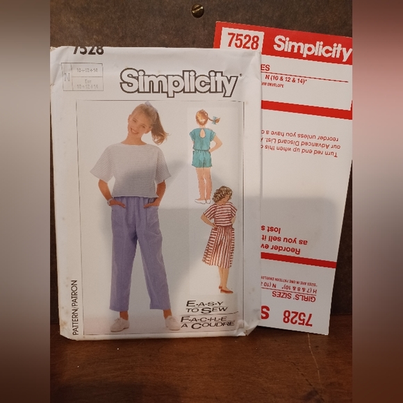 Simplicity | Shirts & Tops | Vintage Simplicity 7528 Sewing Pattern ...